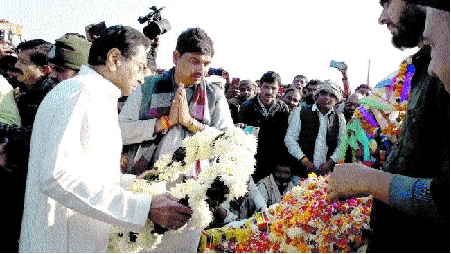 Last rites of MLA Banwari Lal Sharma performed with State honours in ...