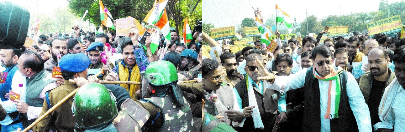 Congressmen try to gherao ex-CM Chouhan’s house - The Hitavada