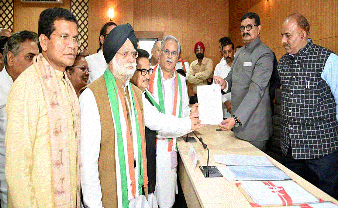 K T S Tulsi, Phulo Devi Netam file Rajya Sabha nomination - The Hitavada