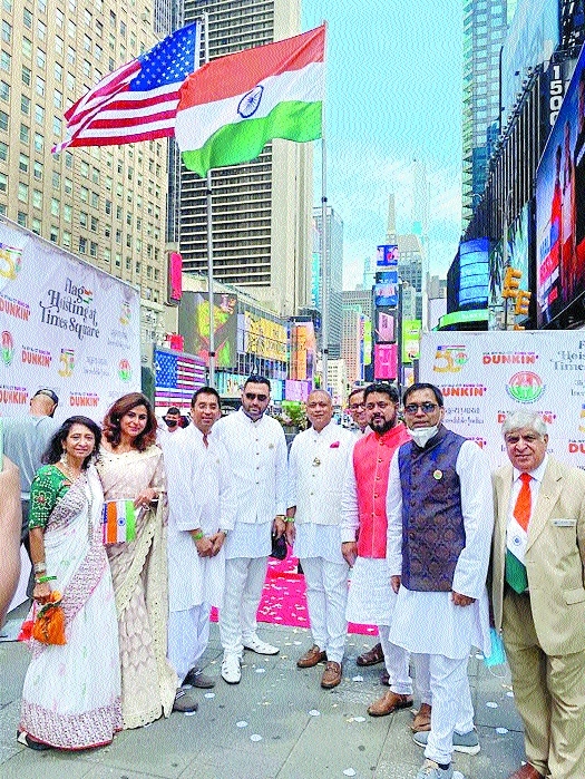 Tricolour hoisted at NYC’s Times Square during I-Day celebrations - The ...