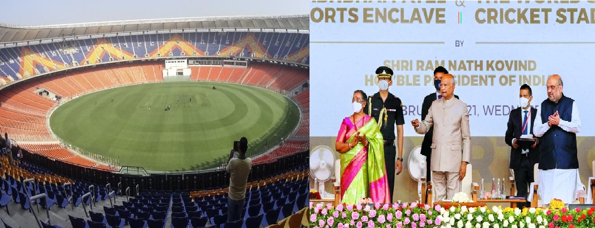 President inaugurates world’s largest cricket arena, names it after PM ...