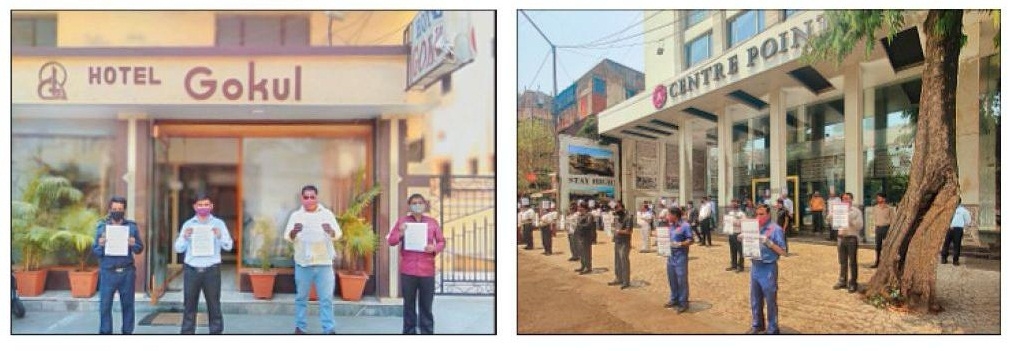 Lockdown: Silent protest by restaurant owners & staff - The Hitavada