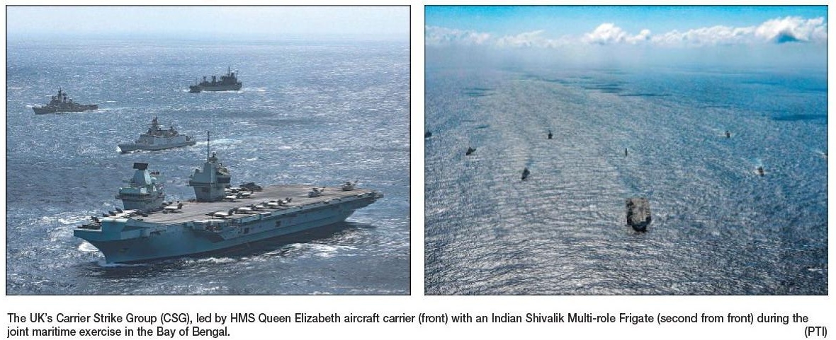 UK Carrier Strike Group starts maritime exercises with Indian Navy ...