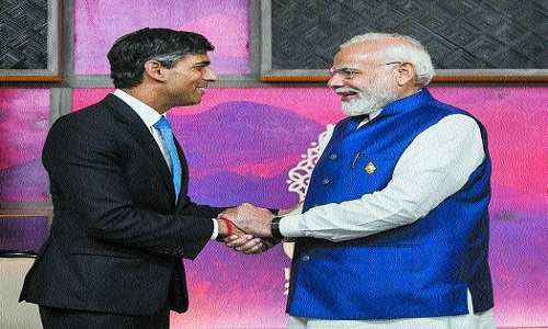 PM Modi, UK PM Sunak focus on boosting ties - The Hitavada