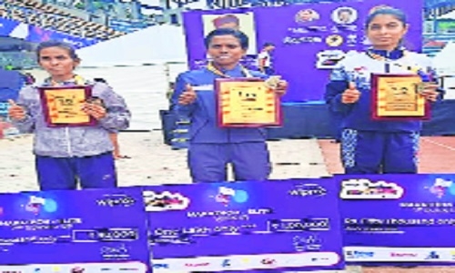 Prachi bags marathon bronze - The Hitavada