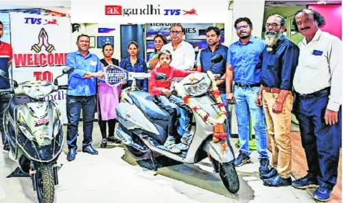 A K Gandhi TVS announces winners of lucky draw scheme - The Hitavada