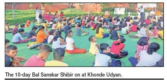 Sanjeevani Pranayam holds ten-dayBal Sanskar Shibir at Khonde Udyan ...