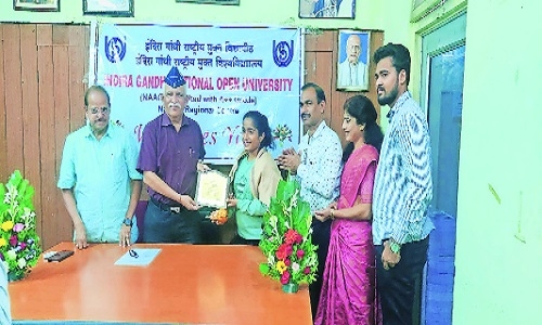 IGNOU fetes Asian medal winner Shashruti - The Hitavada