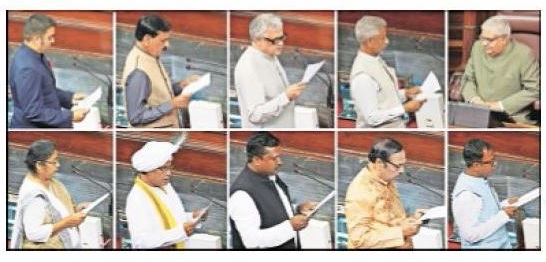 Nine members of Rajya Sabha take oath - The Hitavada