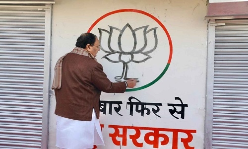 LS elections: Nadda launches BJP’s wall-writing campaign - The Hitavada