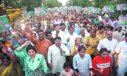 Candle march organised - The Hitavada